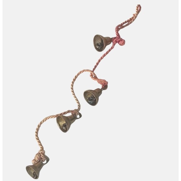 Vintage | Accents | Vintage String Of Four Graduated Small Brass Bells ...